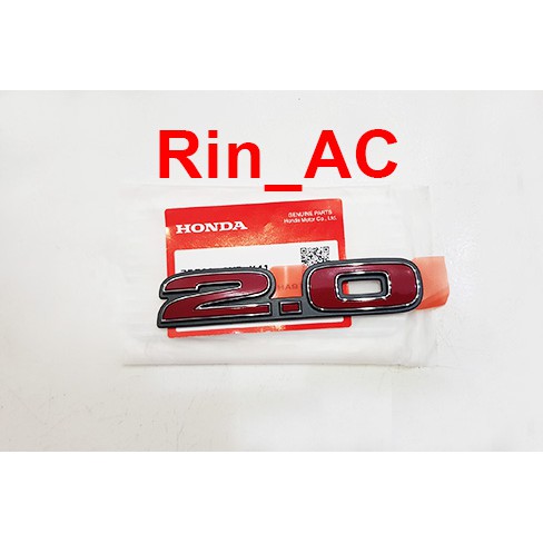 ORIGINAL Logo Emblem with Number 2.0 on Trunk Door Rear Begasi Honda ...
