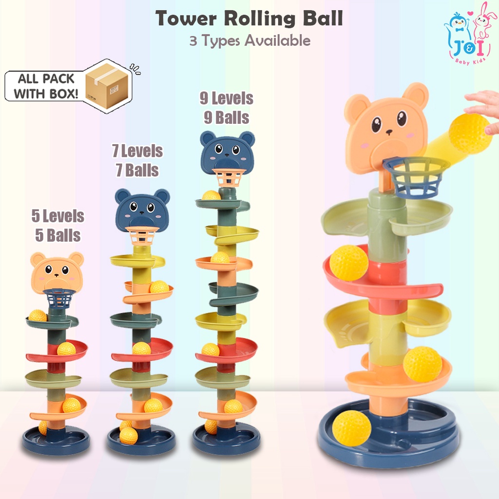 Tower Side Ball Fun Rolling Slide Ball Stack Tower Gliding Baby ...