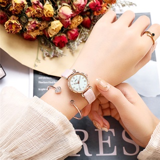 Simple Women Watches Fashion Small Dial Quartz Leather Strap Watch ...