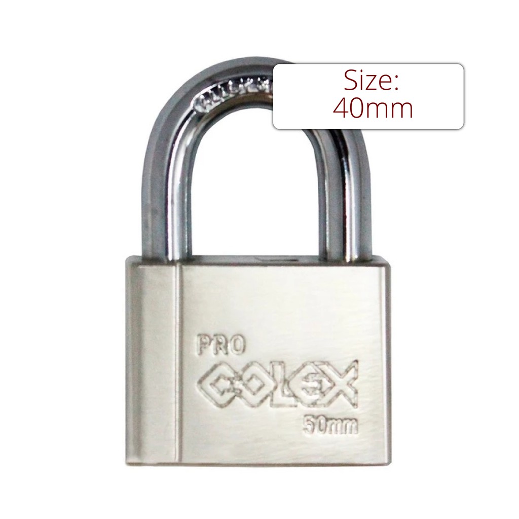 QuickFix COLEX Anti Cut Security Pad Lock 40mm 50mm x 1 Lock Anti-Cut ...