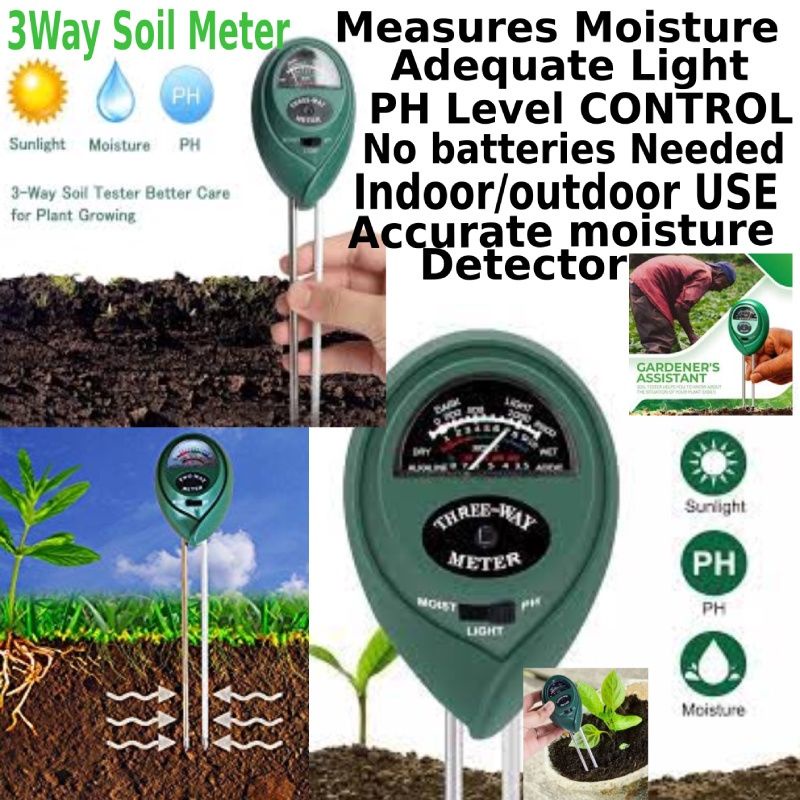 Soil PH Meter: Soil Alkalinity-Acidity-Humidity level Meter/ 3 Way ...
