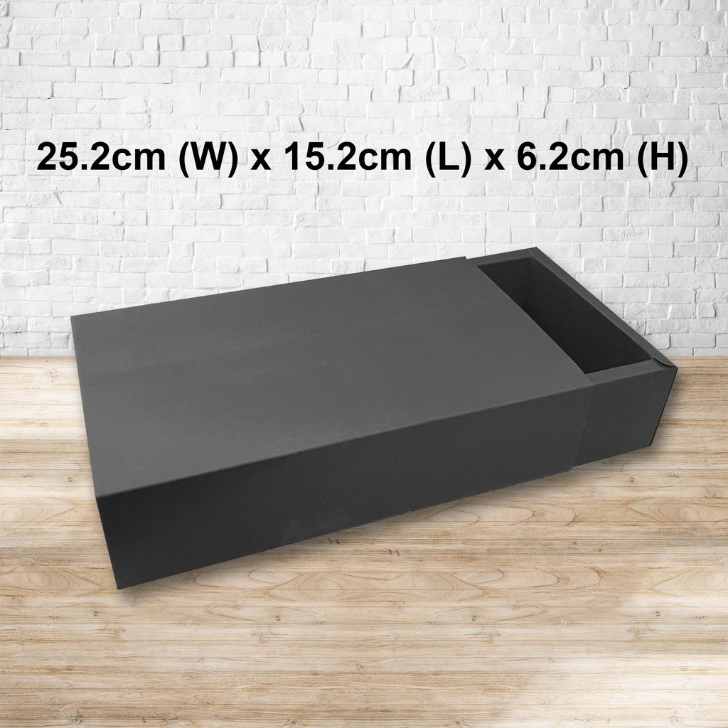 25x15x6 Black Box | Black Kraft Box | Slide in Black Box | Small cute ...