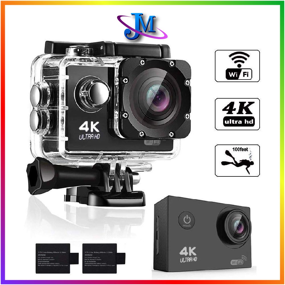 4K ULTRA HD WIFI ACTION CAMERA 30M WATERPROOF (3 months warranty ...