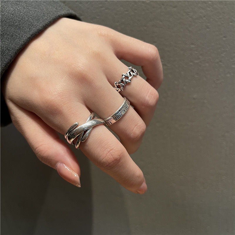 Forefinger Ring Open Style Roman Numeral Design Circular Punk Rings ...