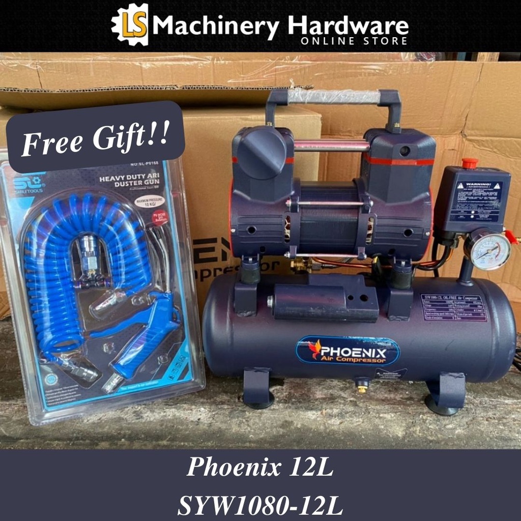 PHOENIX Oil Free High Speed Air Compressor (12L, 30L, 50L & 100L) - Free Air Tools | Shopee Malaysia