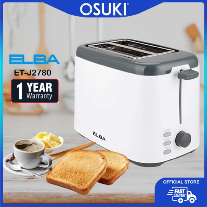 ELBA Bread Toaster ET-J2780(WH) | Shopee Malaysia