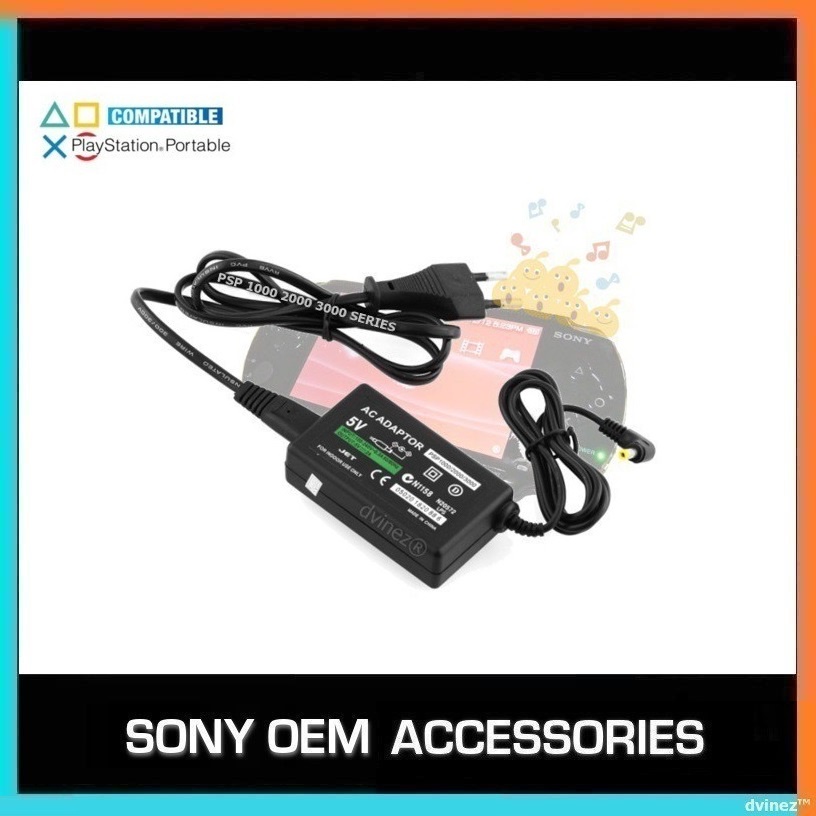 Sony Playstation Portable 1000 2000 3000 PSP AC Adapter Power Supply ...