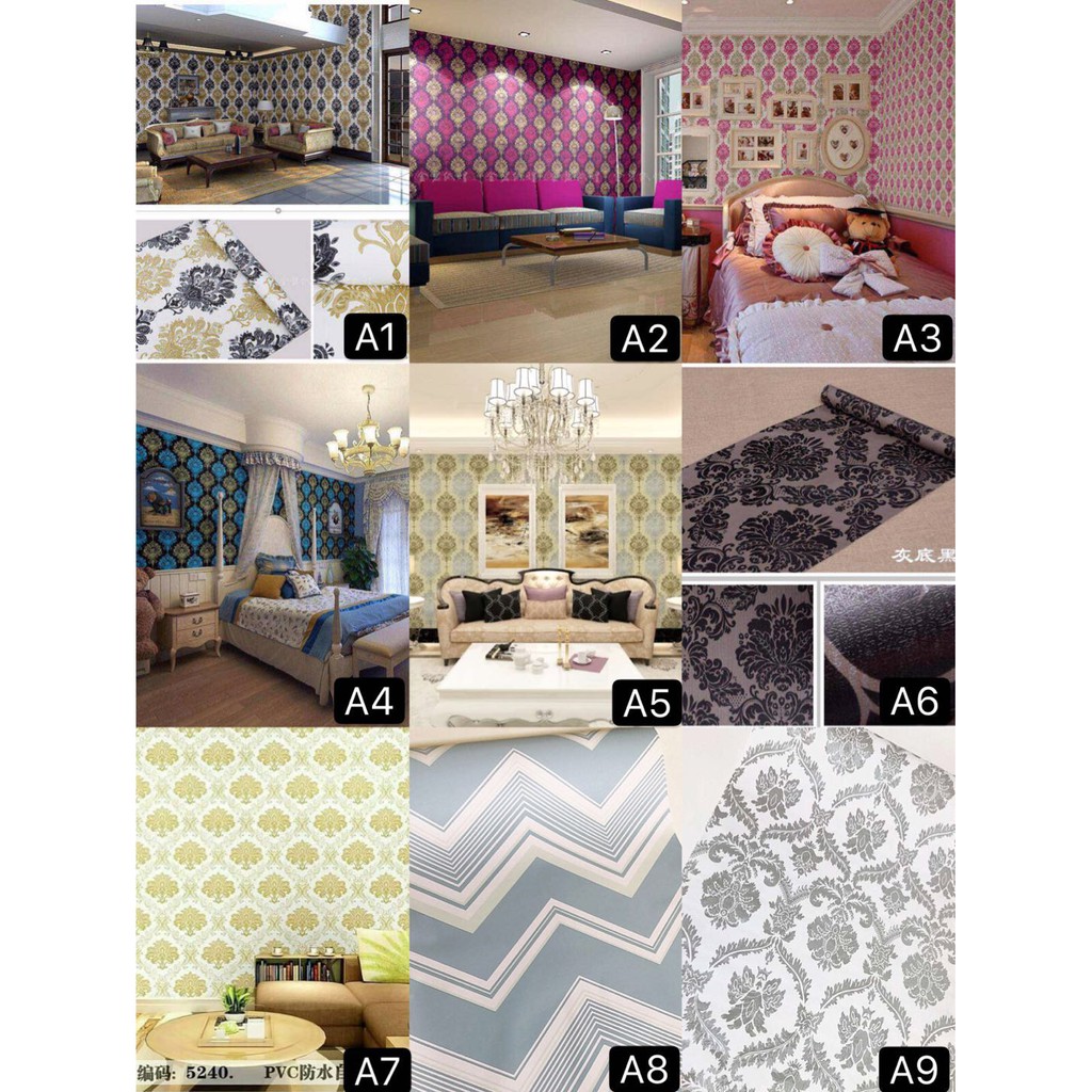 45CM x 10M Corak Kelawang 2D WALLPAPER Self Adhesive PVC Sticker WATER ...