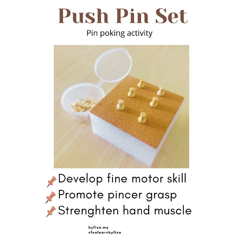 Push pin set, poke pin, pin poking activity, fine motor, Montessori ...