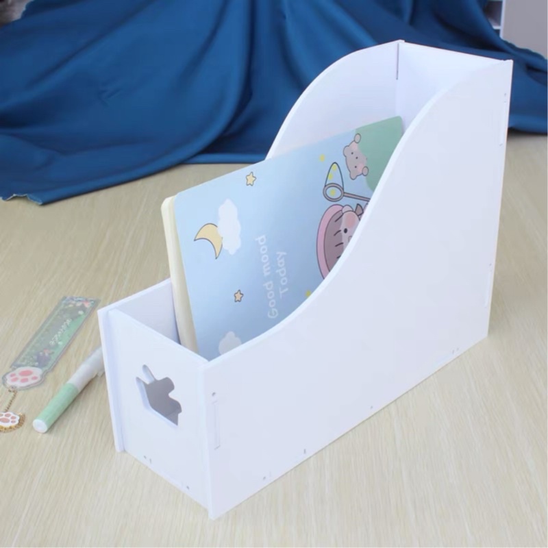 DIY Desktop Office File Holder Stationery Storage A4 Folder Holder Rak ...