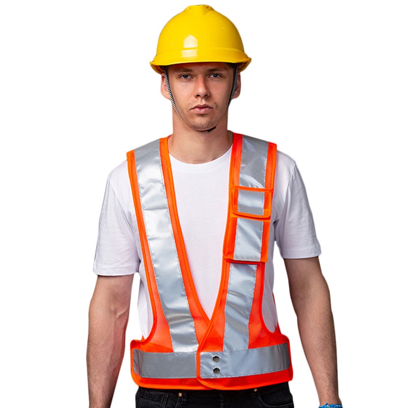 V Shaped Red Reflective Vest Road Safety Vest Work Wear High Visibility ...
