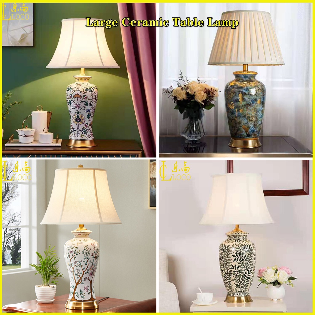 LOCO Large Ceramic Table Light Living Room LED Table Lamp Bedroom ...