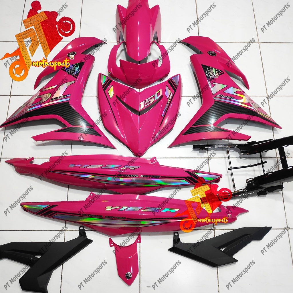 Yamaha Y15ZR Y15 V1 V2 Cover Set Pink Sticker King 150 Pelangi Carbon ...