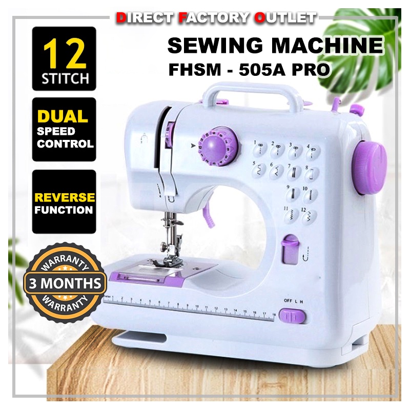 DFO Sewing Machine FHSM 505A Pro Upgraded 12 Sewing Portable Mini Sewing Machine Mesin Jahit 505 ...