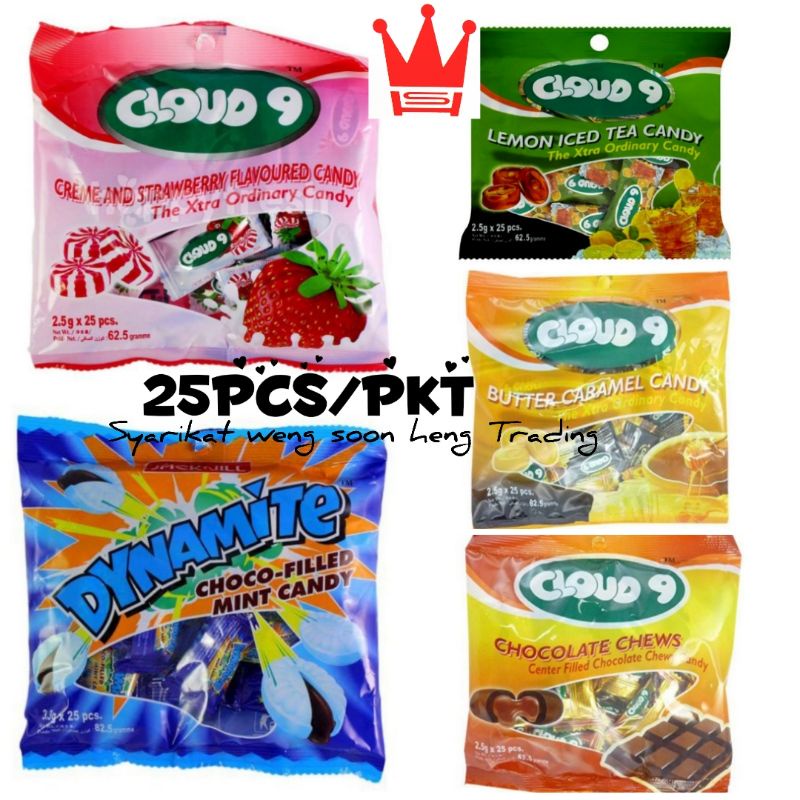 Cloud 9 candy 25pcs (Dynamite/chocolate chew/strawberry/butter caramel ...