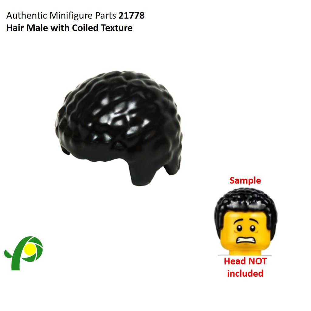 LEGO Minifigure Parts 21778 Hair Male with Coiled Texture Sold per ...