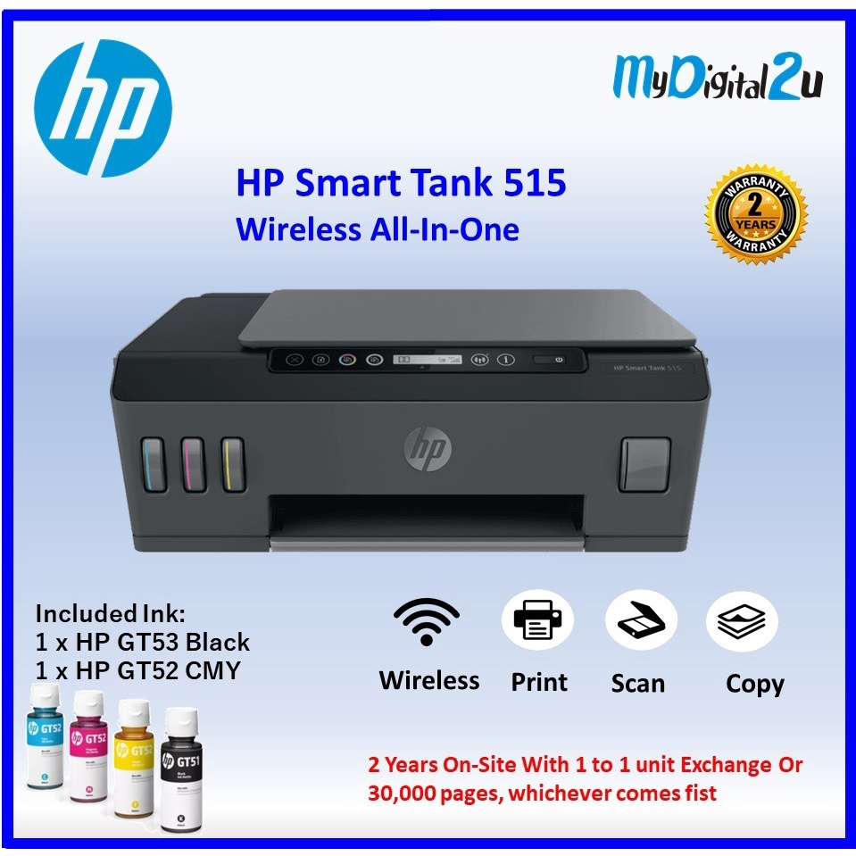 HP Smart Tank 515 Wireless All-In-One Printer (Print I Scan I Copy I ...