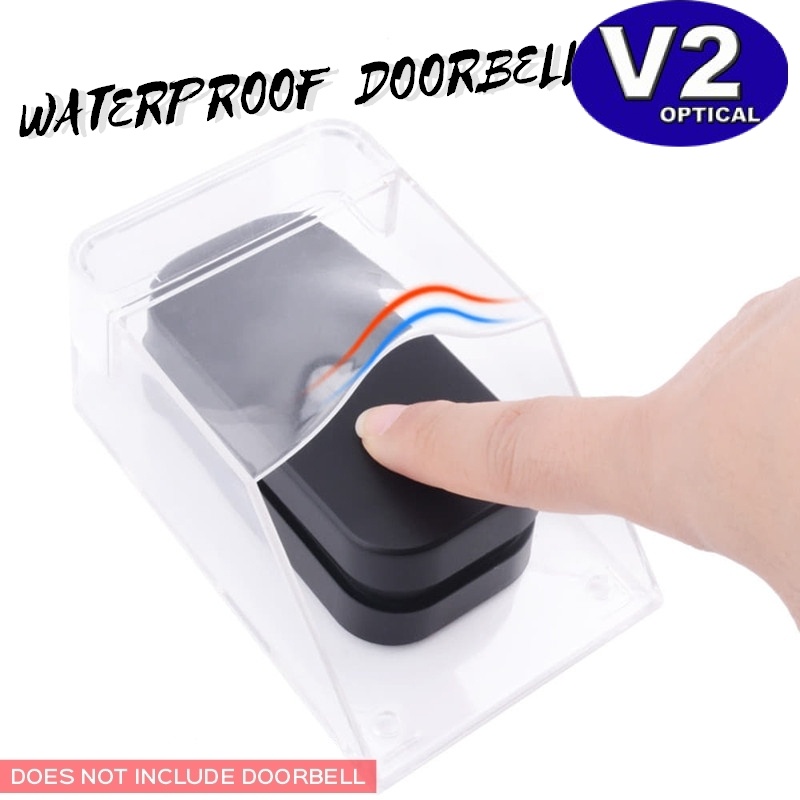 Transparent Waterproof Cover FOR Wireless Doorbell Button Door Bell ...