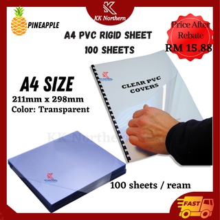 A4 PVC Paper Cover Rigid Sheet A4 Transparent Binding Plastic Cover ...