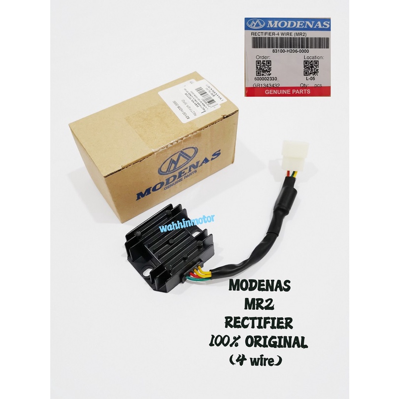 MODENAS MR2 MR3 4 WIRE RECTIFIER REGULATOR KATAB KATAU ORI 83100-H206 ...
