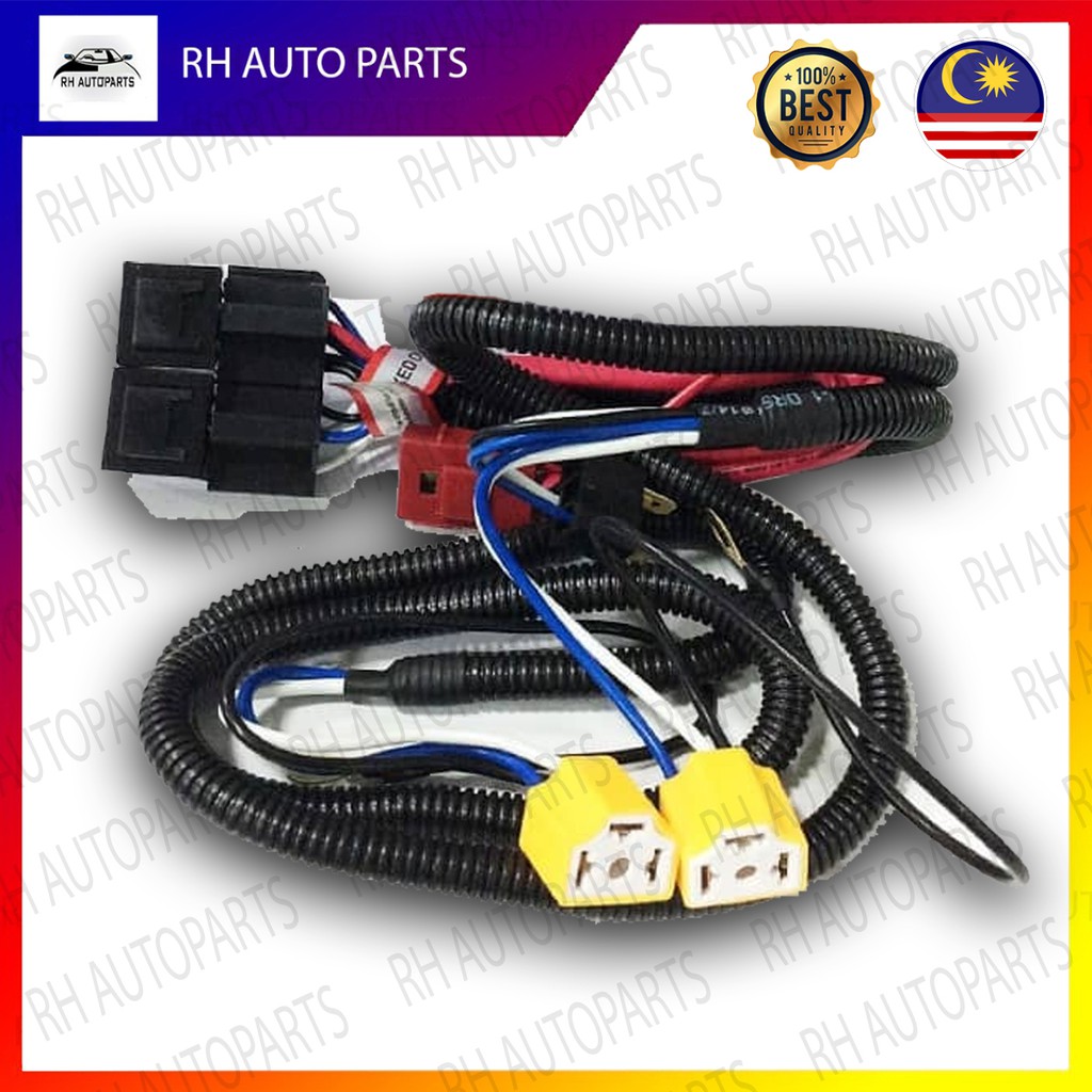 H4 CABLE SET UNIVERSAL WIRA WAJA VIOS CITY FOG LAMP HEAD LAMP SOCKET ...