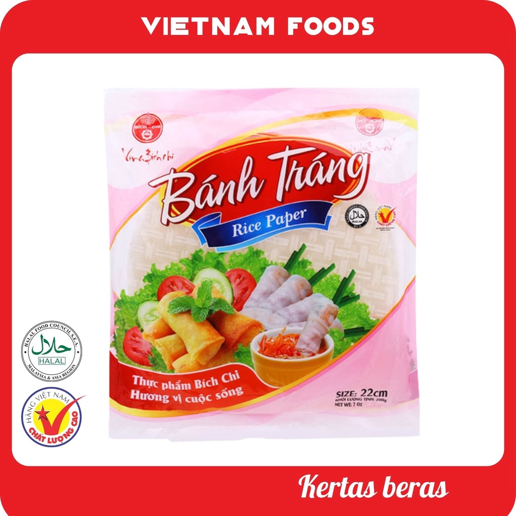 Vietnam rice paper BICH CHI 200g - Kertas beras - 米纸 - Banh Trang BÍCH ...