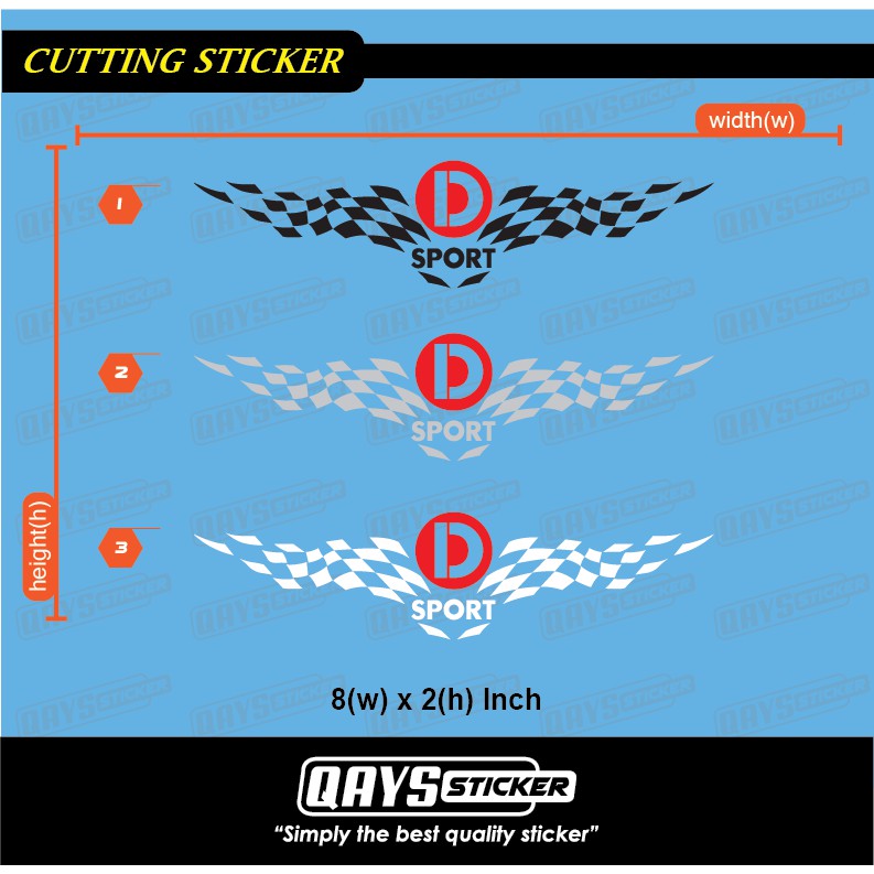 1 pc Sticker D-Sport sayap #customsticker #outdoorsticker # ...