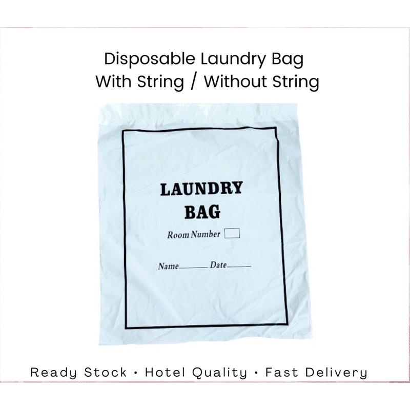 Disposable Laundry Bag With String for Hotel & Airbnb 酒店通用洗衣袋 一次性洗衣袋 ...