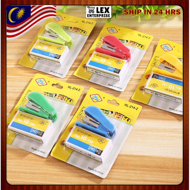 【Free Refill】Cute Cartoon Mini stapler set | Staples | Student kid ...