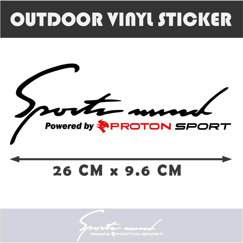Sport Mind Proton Sport Car Decal Sticker | Shopee Malaysia