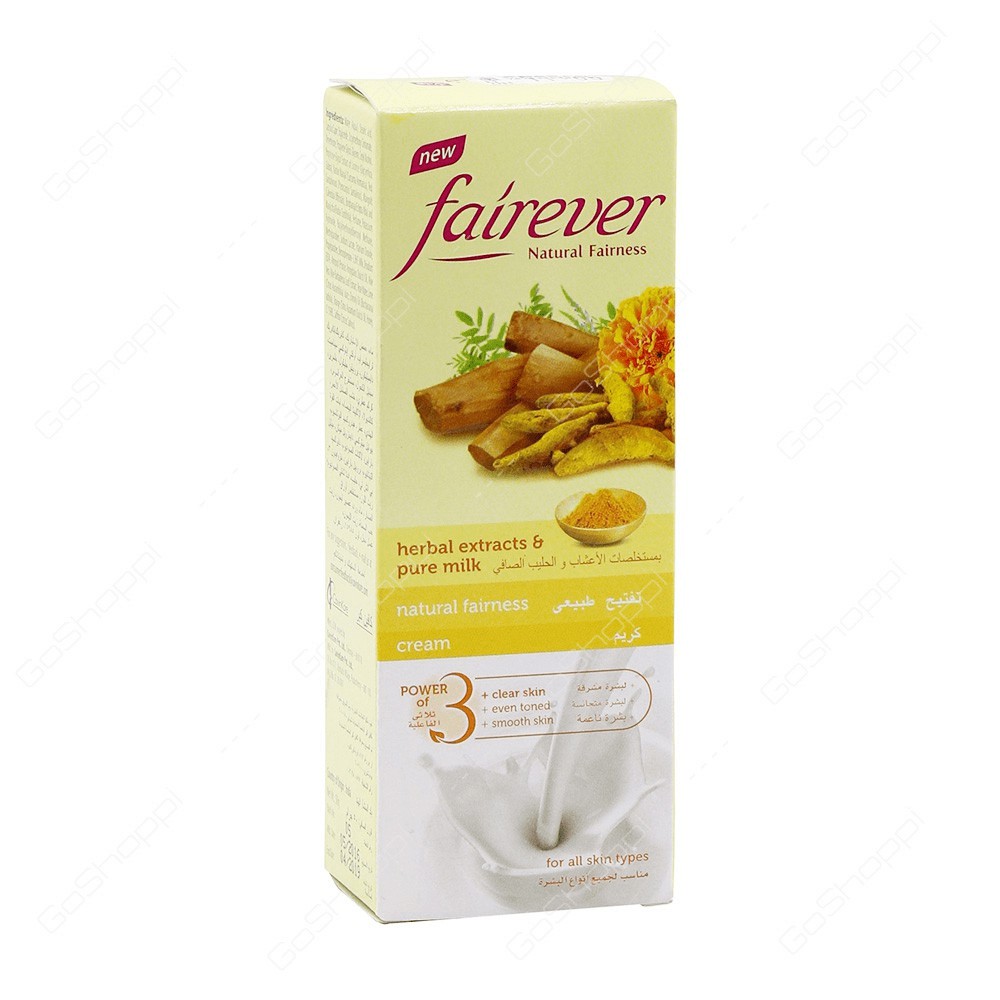 Fairever Herbal Extracts And Pure Milk Natural Fairness Cream - 100g ...