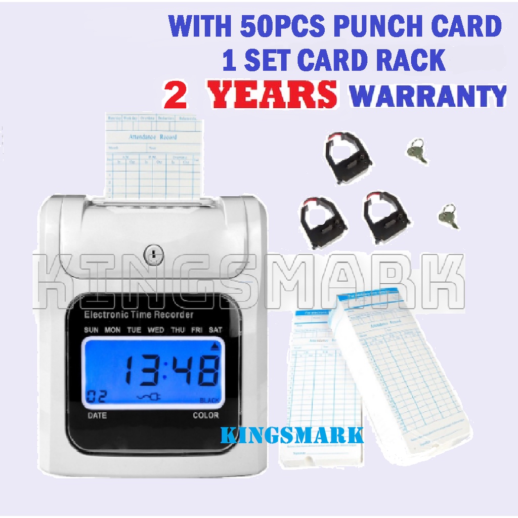 LED TIME RECORDER PUNCH CARD MACHINE FULL SET | Shopee Malaysia