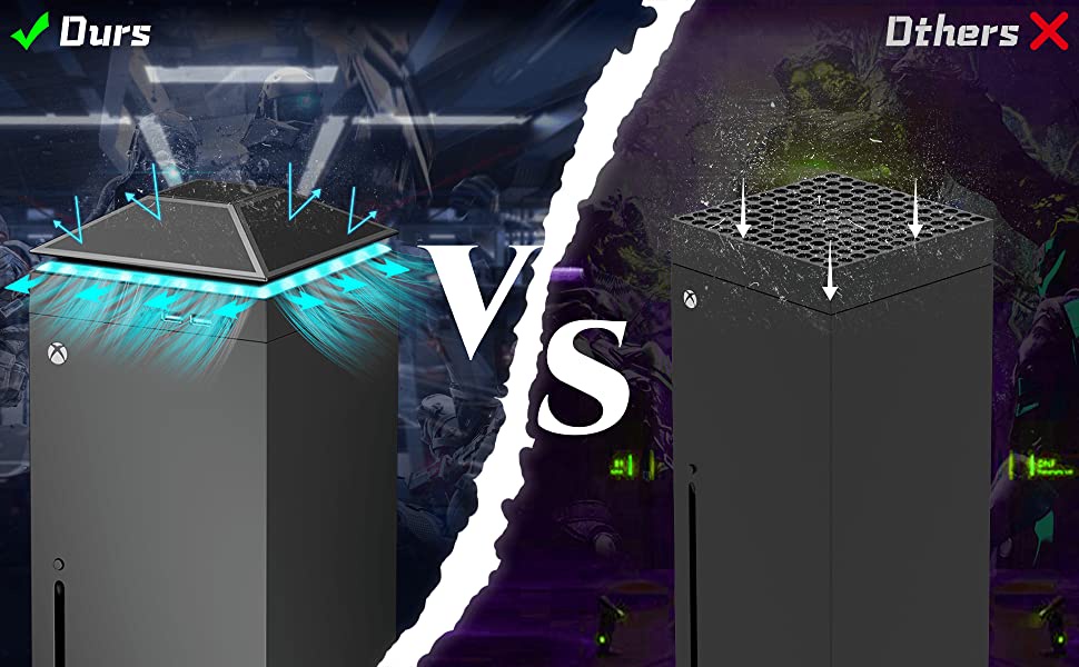 Xbox Series X Cooling Fan,3 Levels Adjustable Speed Cooler Fan System ...