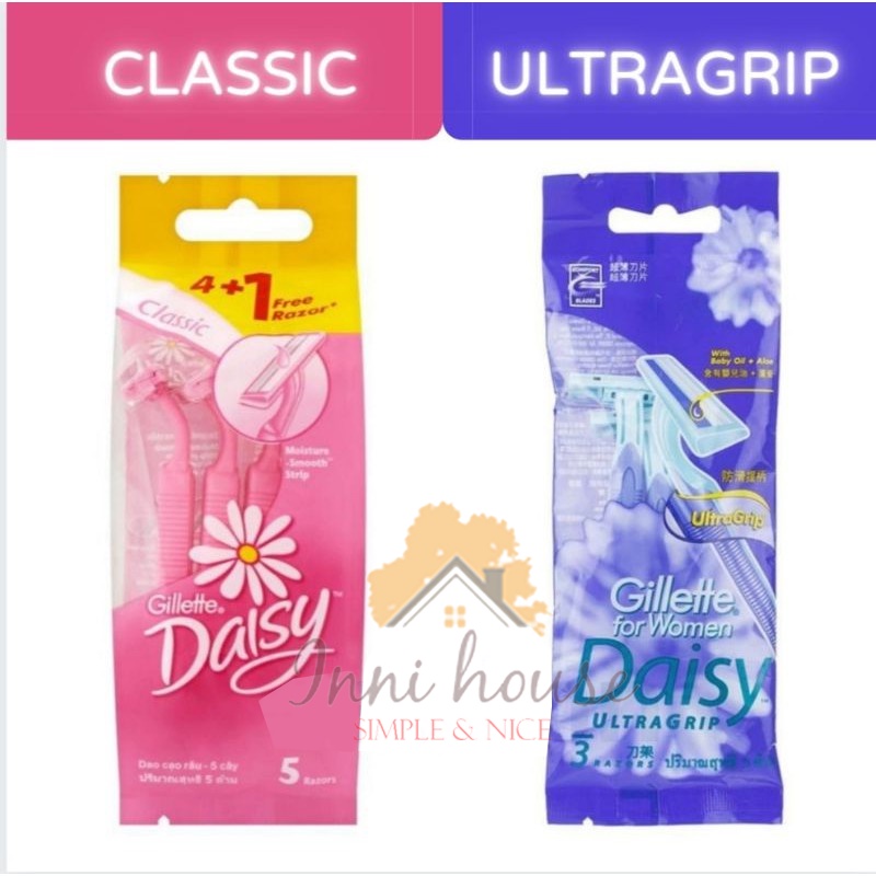 Gillette for Women Daisy UltraGrip (3 Pcs)/Daisy Classic (5 Pcs) Pink ...
