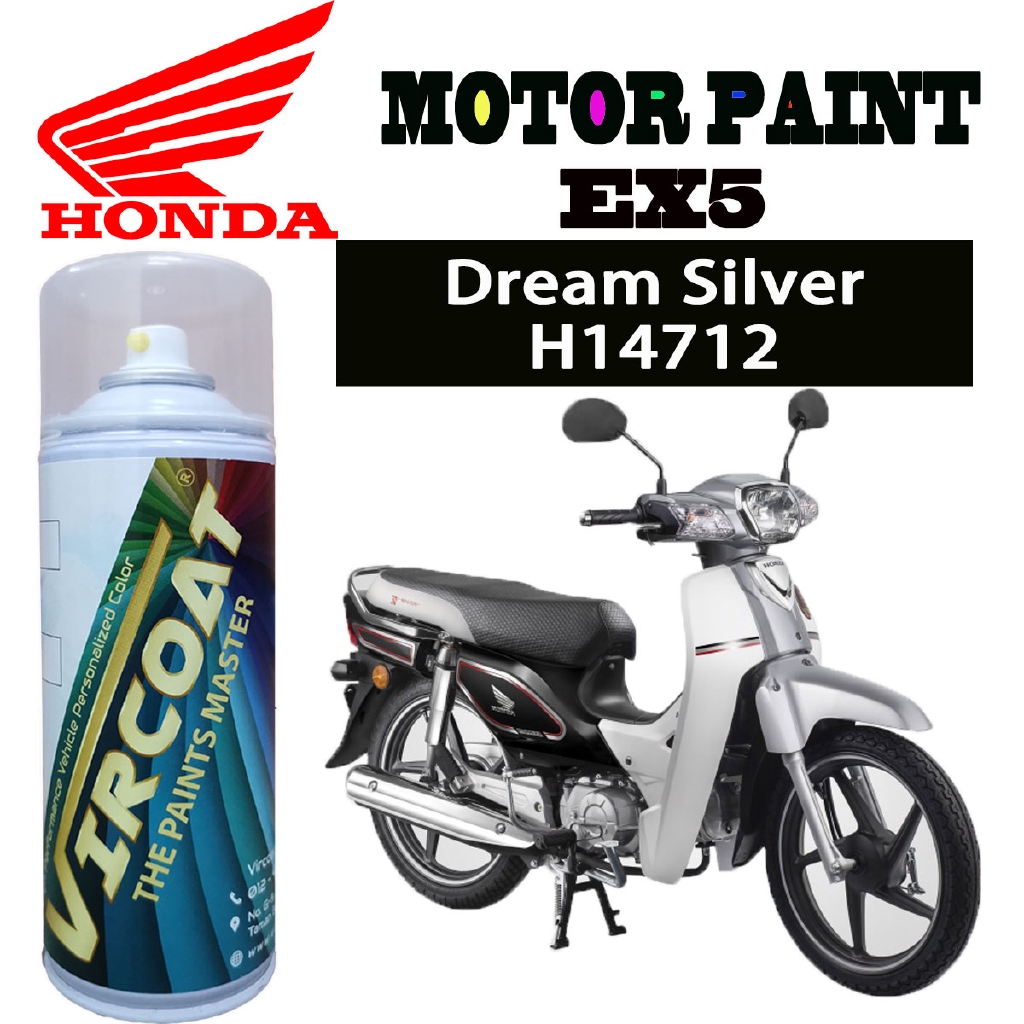 [Honda EX5 Dream Silver H14712] VIRCOAT Aerosol Spray 2K Paint/ Motor ...