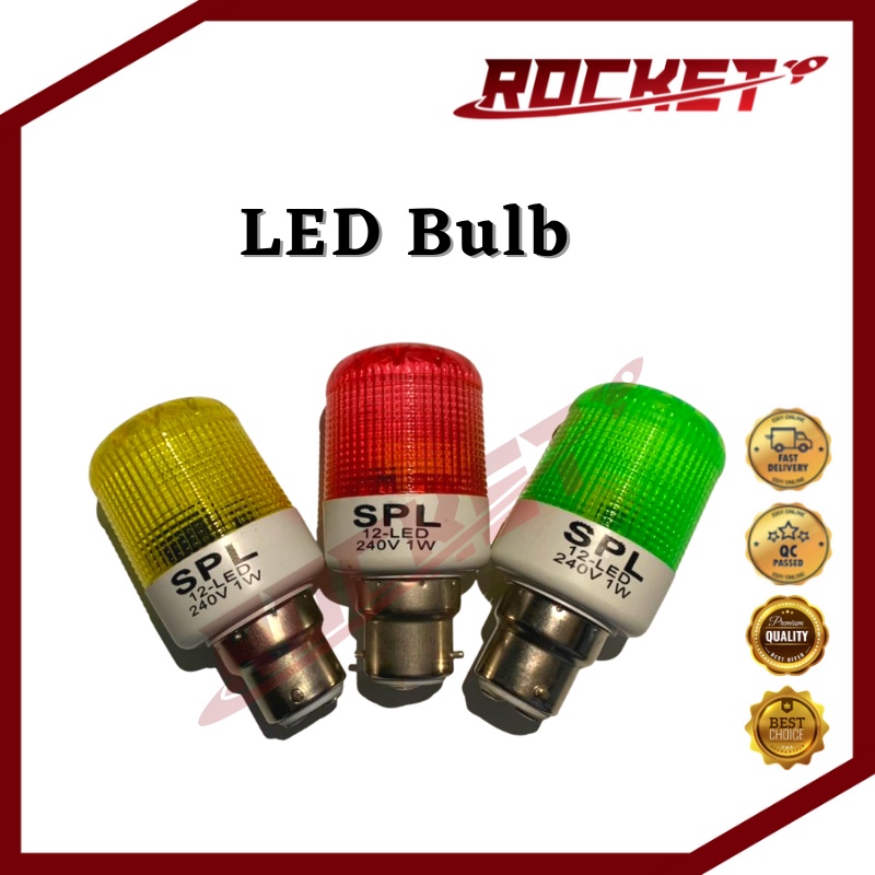 RAYA BULB 1W B22 COLOUR LED ENERGY SAVING HARI RAYA BULB PIN TYPE RGB ...