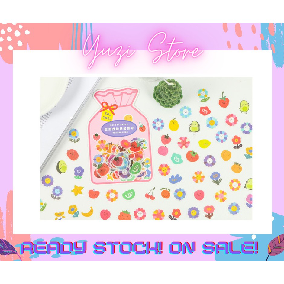 100pcs cute day sticker packs emoji stickers stickers cute hand ...
