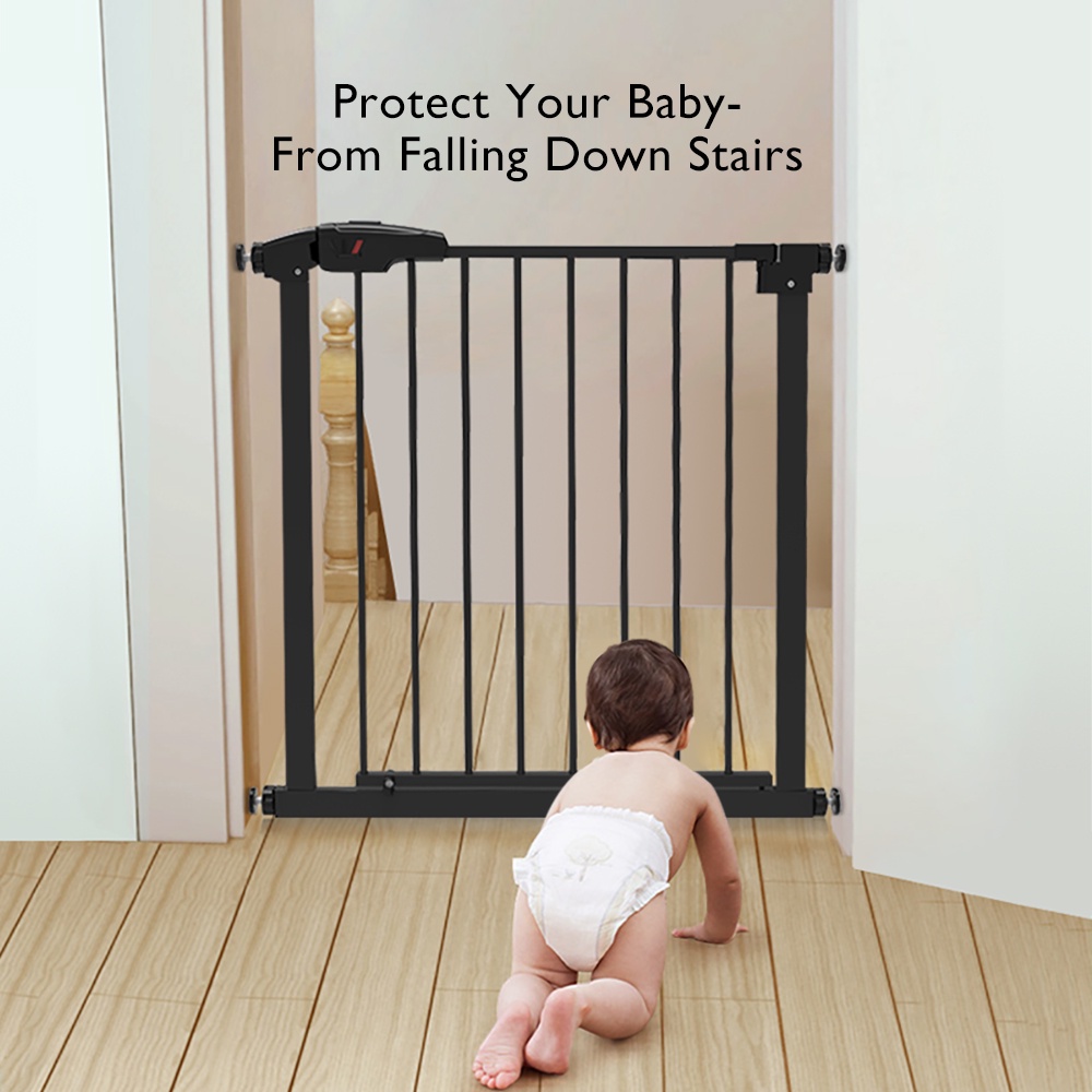 Auto Close Safety Double Security Lock Children Gate 74-149cm Extra ...