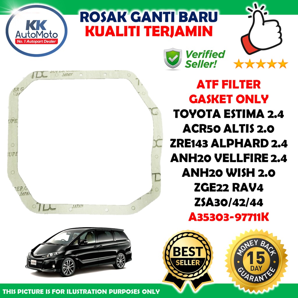 ATF Filter GASKET ONLY Toyota Estima 2.4 ACR50 AltiS 2.0 ZRE143 Alphard ...
