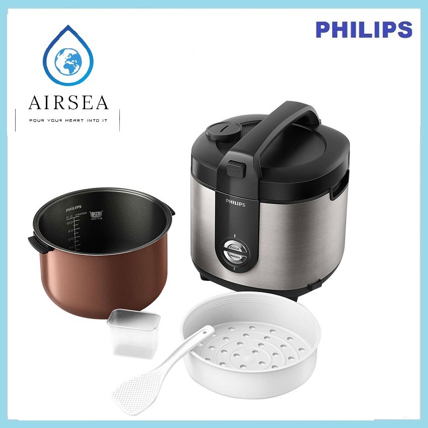 2L rice cooker, capacity 650W Philips HD3132/66 | Shopee Malaysia