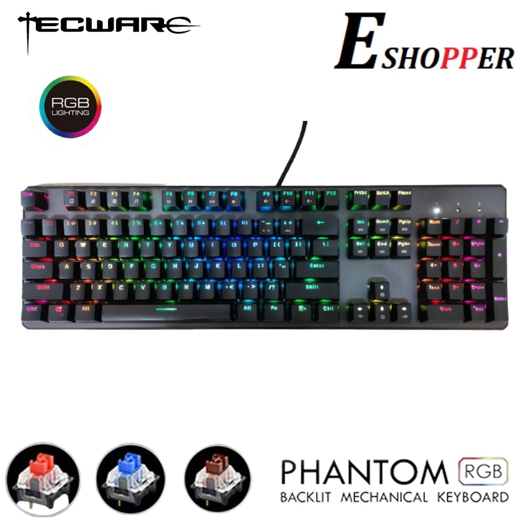 TECWARE PHANTOM RGB MECHANICAL GAMING KEYBOARD | Shopee Malaysia