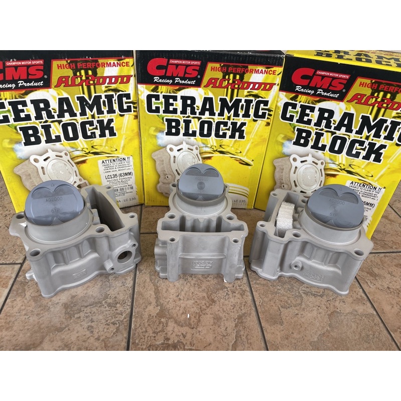 Yamaha lc135 Y15zr fz150 racing block blok set cms ceramic 62mm 63mm ...