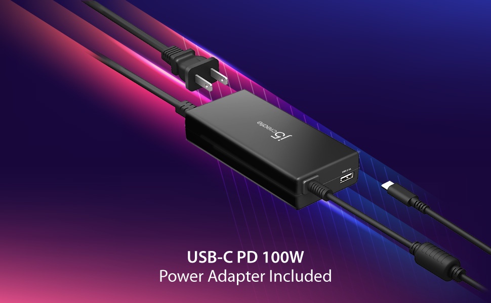 j5create JCD543P 13 in 1 USB-C PD 100W Triple Display Up to 4K Docking ...