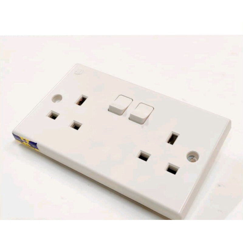 13A Double switch socket outlet (Sirim) | Shopee Malaysia