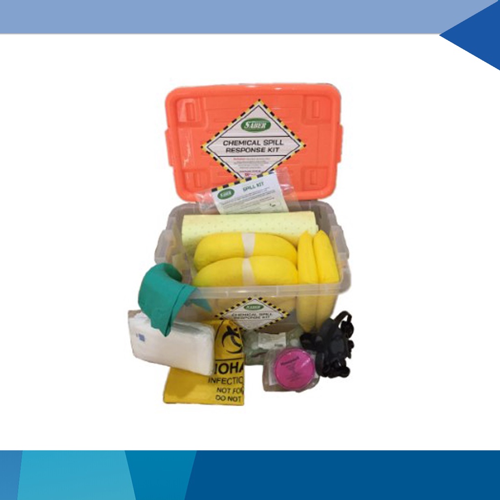 Saber Chemical Spill Kit Chemical Absorbent 10-Liter Chemical Liquid ...