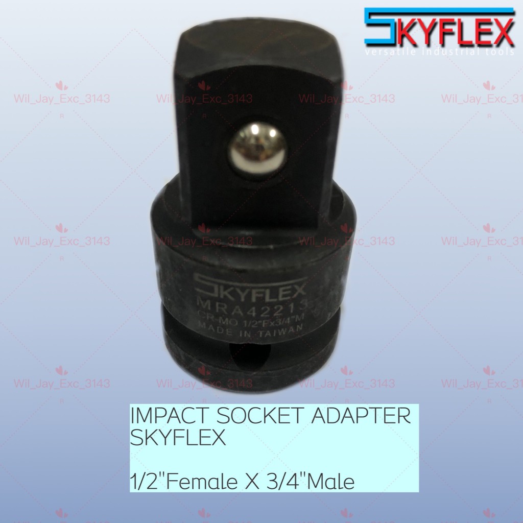 SKYFLEX MRA 3/4" IMPACT SOCKET ADAPTER. 1/2"F X 3/4"M, 3.4"F X 1/2"M, 3 ...