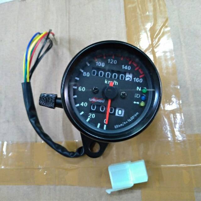 Spido Speedometer round kilometers LED Speedometer plus indicator light ...