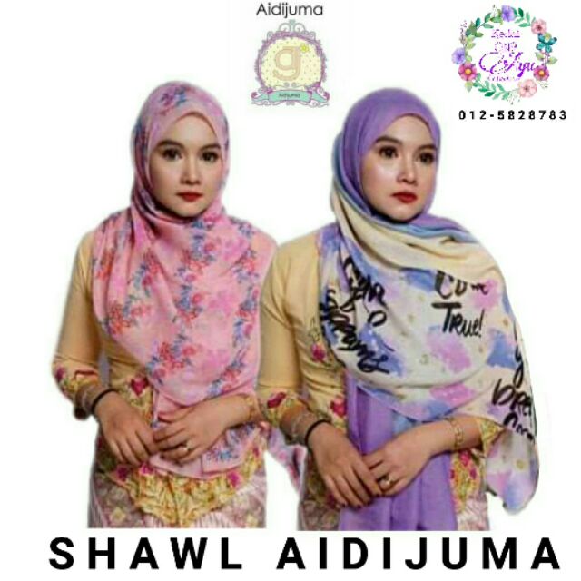 AIDIJUMA - SHAWL PRINTED CLEAR STOCK (NEW) | Shopee Malaysia