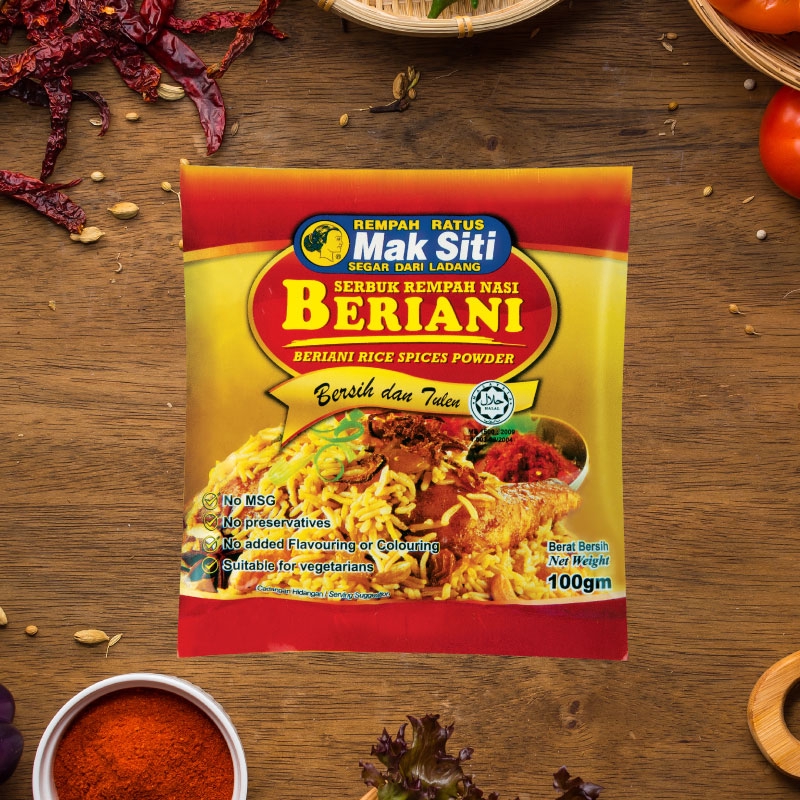 Mak Siti Rempah Nasi Beriani 100g | Shopee Malaysia