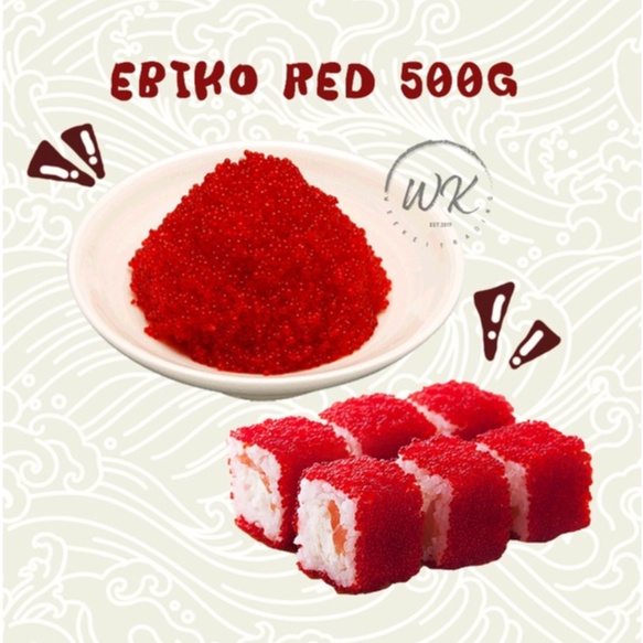 Ebiko Red/fish roe Halal 500g (ONLY JB AREA DELIVERY) | Shopee Malaysia